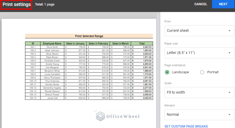 How to Print in Landscape in Google Sheets (2 Simple Ways)
