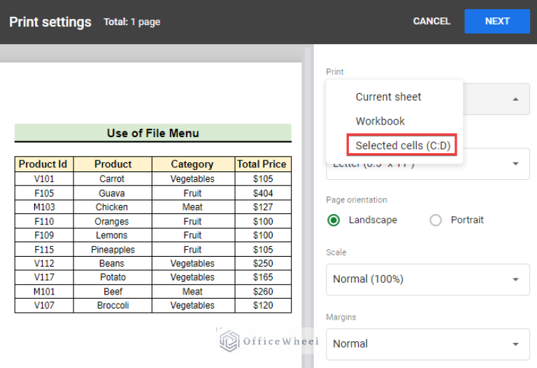 How to Print Only Certain Columns in Google Sheets (3 Ways)