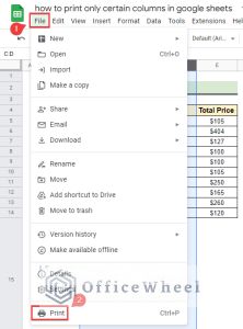 How to Print Only Certain Columns in Google Sheets (3 Ways)