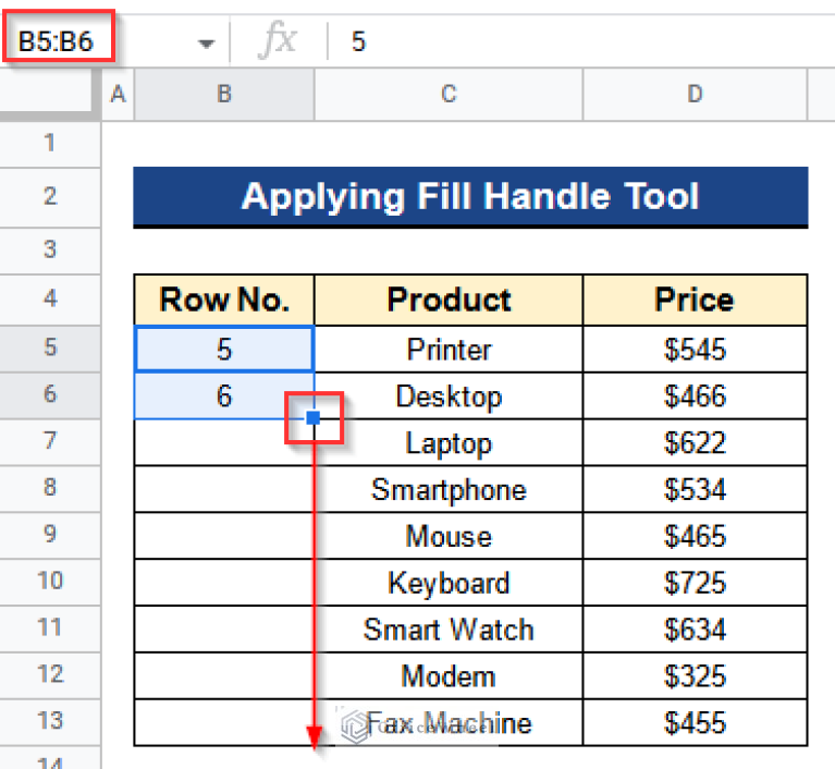 How to Print Row Numbers in Google Sheets (4 Useful Methods)
