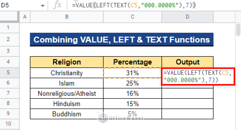 How to Remove Percentage Sign in Google Sheets (6 Ways)
