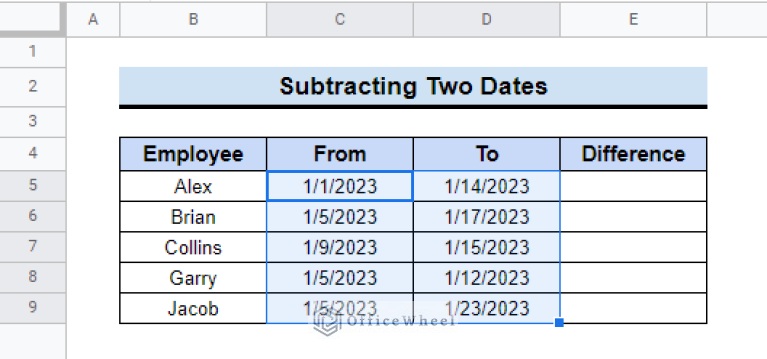 How to Subtract Two Cells in Google Sheets (4 Simple Ways)