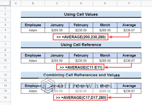 How to Use AVERAGE Function in Google Sheets (4 Examples)