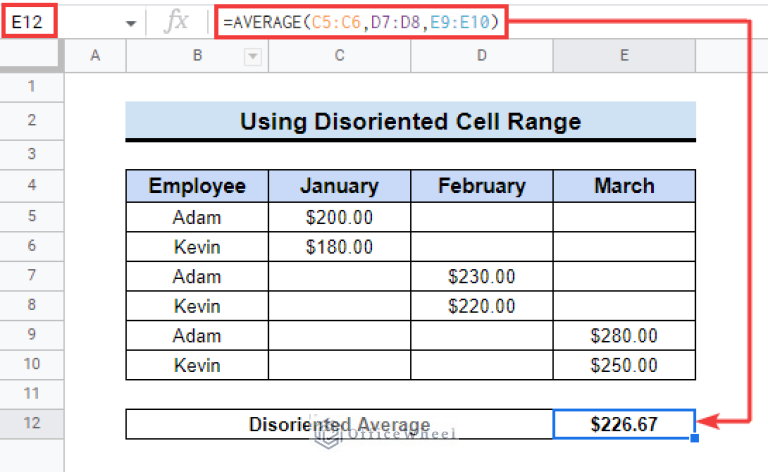 How to Use AVERAGE Function in Google Sheets (4 Examples)