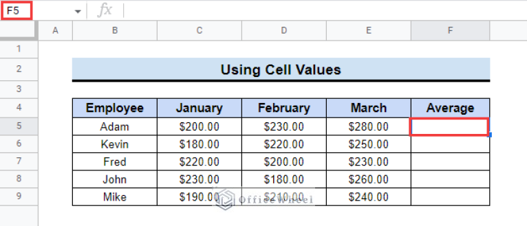 How to Use AVERAGE Function in Google Sheets (4 Examples)