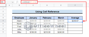 How to Use AVERAGE Function in Google Sheets (4 Examples)