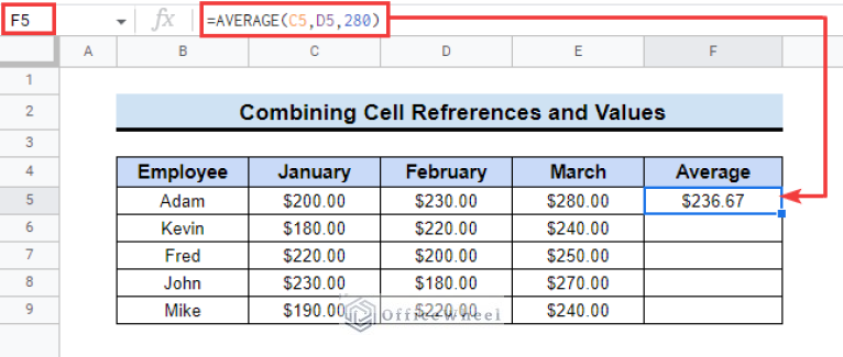 How to Use AVERAGE Function in Google Sheets (4 Examples)