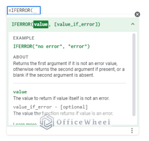 How to Use IFERROR Function in Google Sheets - OfficeWheel
