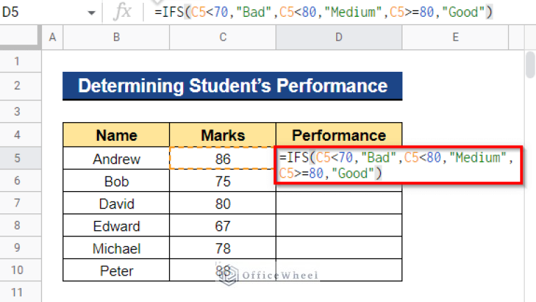 How to Use IFS Function in Google Sheets (3 Ideal Examples)