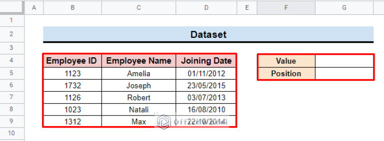 How to Use MATCH Function in Google Sheets (2 Scenarios)