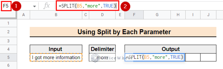 How to Use SPLIT Function in Google Sheets (5 Ideal Examples)