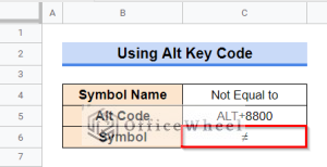 How to Insert Not Equal to Symbol in Google Sheets (4 Easy Ways)