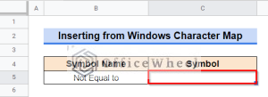 How to Insert Not Equal to Symbol in Google Sheets (4 Easy Ways)