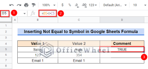 How to Insert Not Equal to Symbol in Google Sheets (4 Easy Ways)
