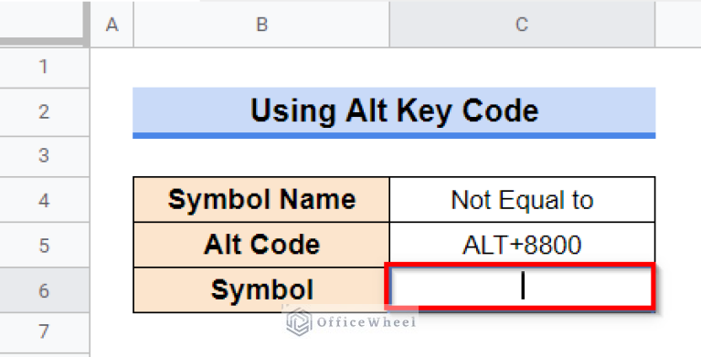 How to Insert Not Equal to Symbol in Google Sheets (4 Easy Ways)