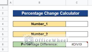 Calculate Percentage Difference Between Two Numbers in Google Sheets