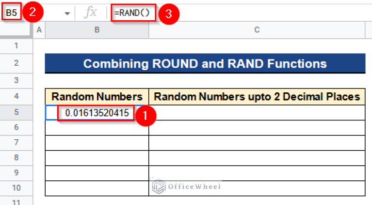 Generate Random Numbers or Text Between Limits in Google Sheets
