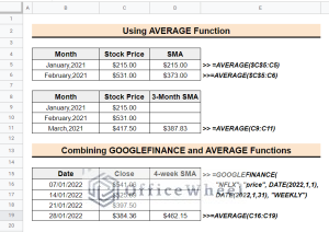 How to Calculate Simple Moving Average in Google Sheets