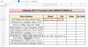 How to Split Address in Google Sheets (3 Easy Methods)
