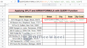 How to Split Address in Google Sheets (3 Easy Methods)