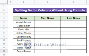 How to Split Text to Columns Using Formula in Google Sheets