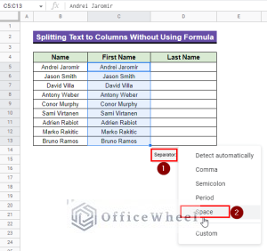 How to Split Text to Columns Using Formula in Google Sheets