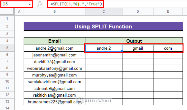How to Split Text to Columns Using Formula in Google Sheets