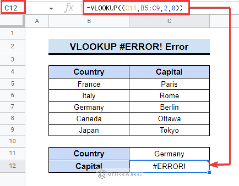 VLOOKUP Error in Google Sheets (with Quick Solutions)