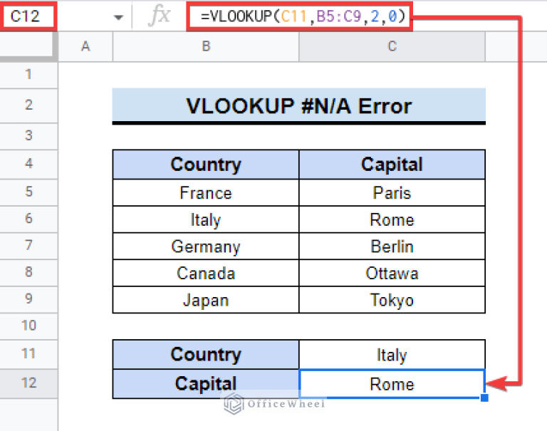 VLOOKUP Error in Google Sheets (with Quick Solutions)