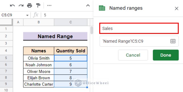 How to Use VLOOKUP with Named Range in Google Sheets