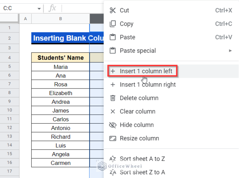 How to Insert Blank Column Using QUERY in Google Sheets