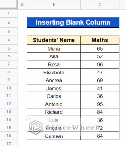 How to Insert Blank Column Using QUERY in Google Sheets