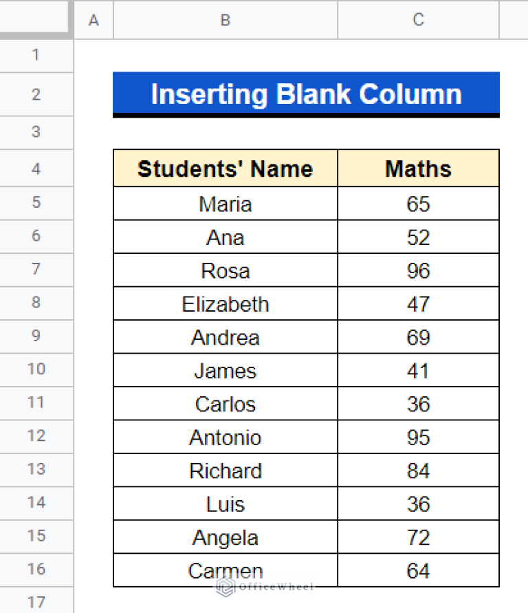 How to Insert Blank Column Using QUERY in Google Sheets