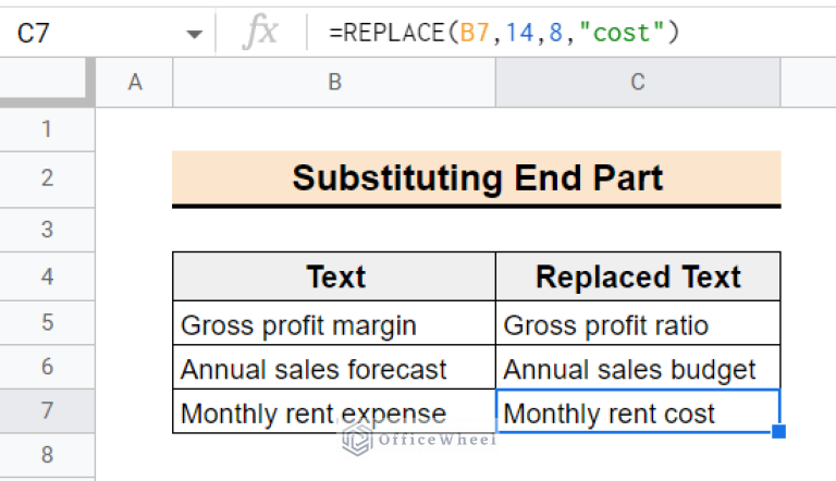 How to Use REPLACE Function in Google Sheets (4 Examples)