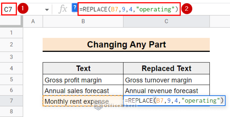 How to Use REPLACE Function in Google Sheets (4 Examples)