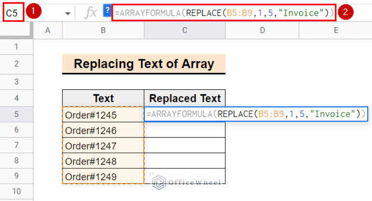 How to Use REPLACE Function in Google Sheets (4 Examples)