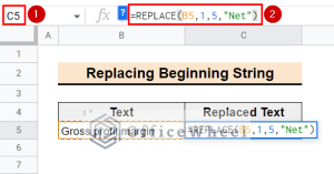How to Use REPLACE Function in Google Sheets (4 Examples)