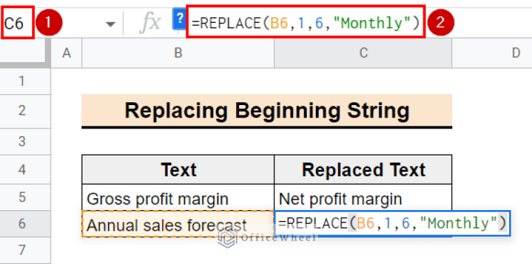 How to Use REPLACE Function in Google Sheets (4 Examples)