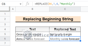 How to Use REPLACE Function in Google Sheets (4 Examples)