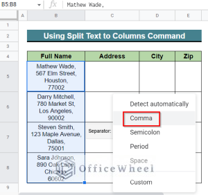 How to Split Text to Columns Based on Line Break in Google Sheets