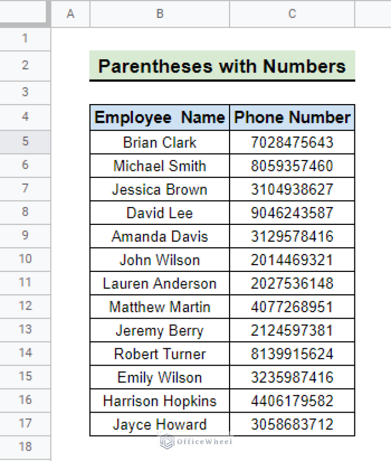 How to Add Parentheses in Google Sheets (5 Ideal Scenarios)