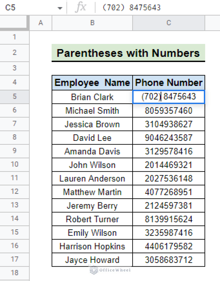 How to Add Parentheses in Google Sheets (5 Ideal Scenarios)
