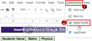 How to Insert Button in Google Sheets (5 Quick Steps)