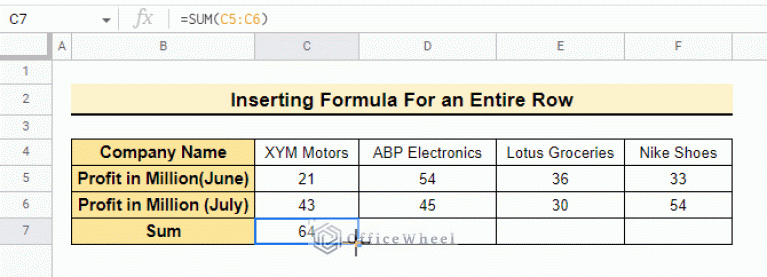 How to Insert Formula in Google Sheets for Entire Column